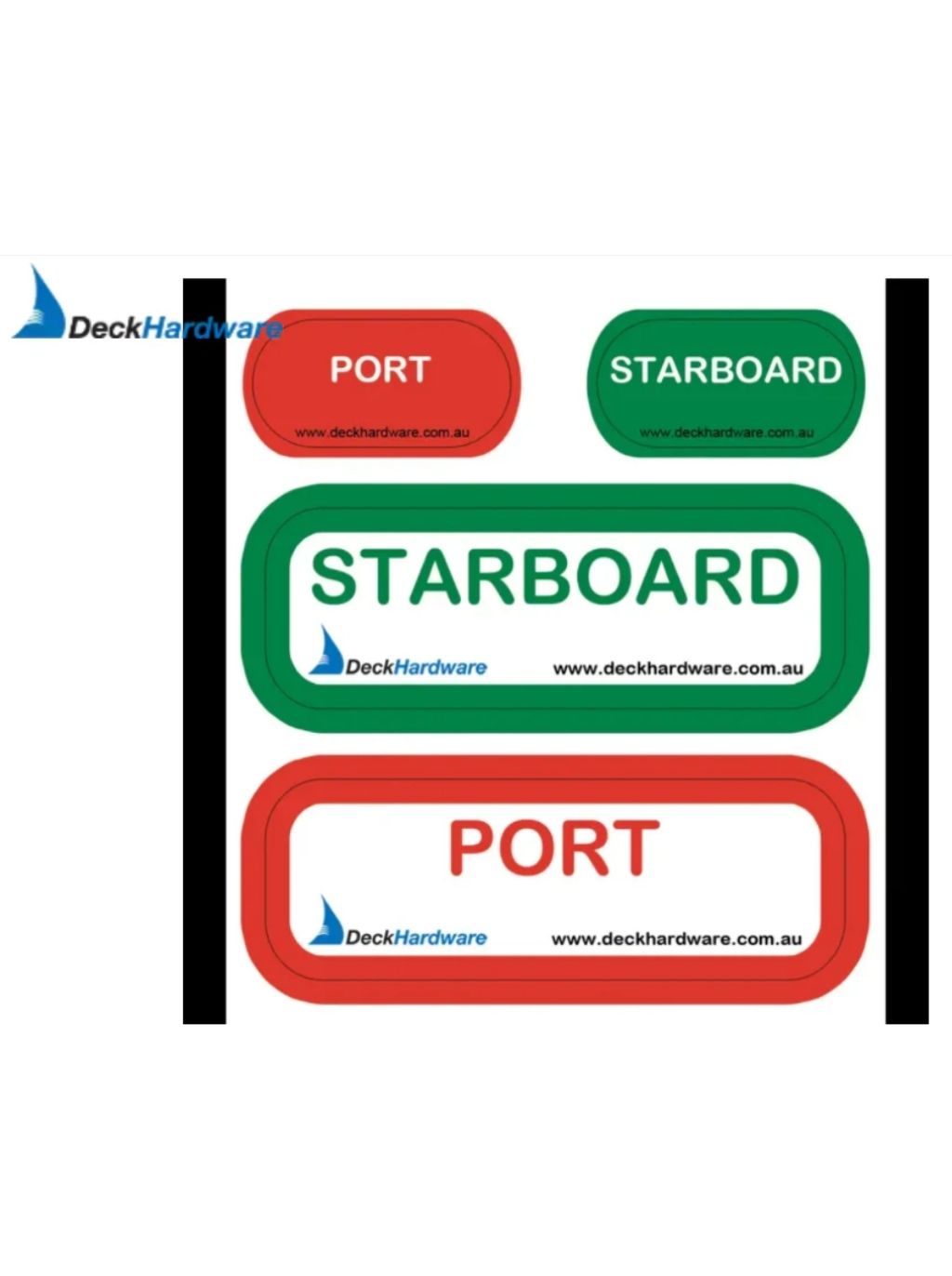 Deck‑001 Port & Starboard Stickers – Boat Navigation Decals – Marine Outlet