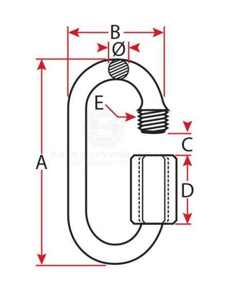 316G STAINLESS QUICK LINK 8mm – Marine Outlet