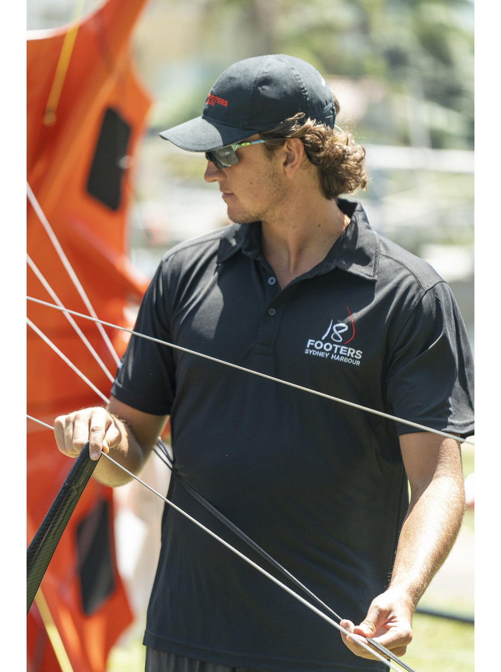 18 Foot Skiff Black Polo | Limited Sizes | Marine Outlet
